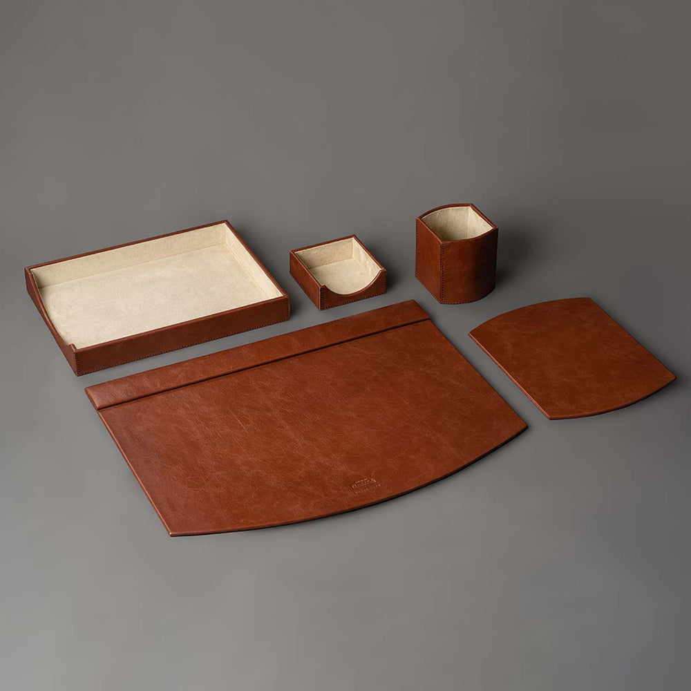 Buy Arch Desktop Organizer Set Cognac Online -Three Sixty Life