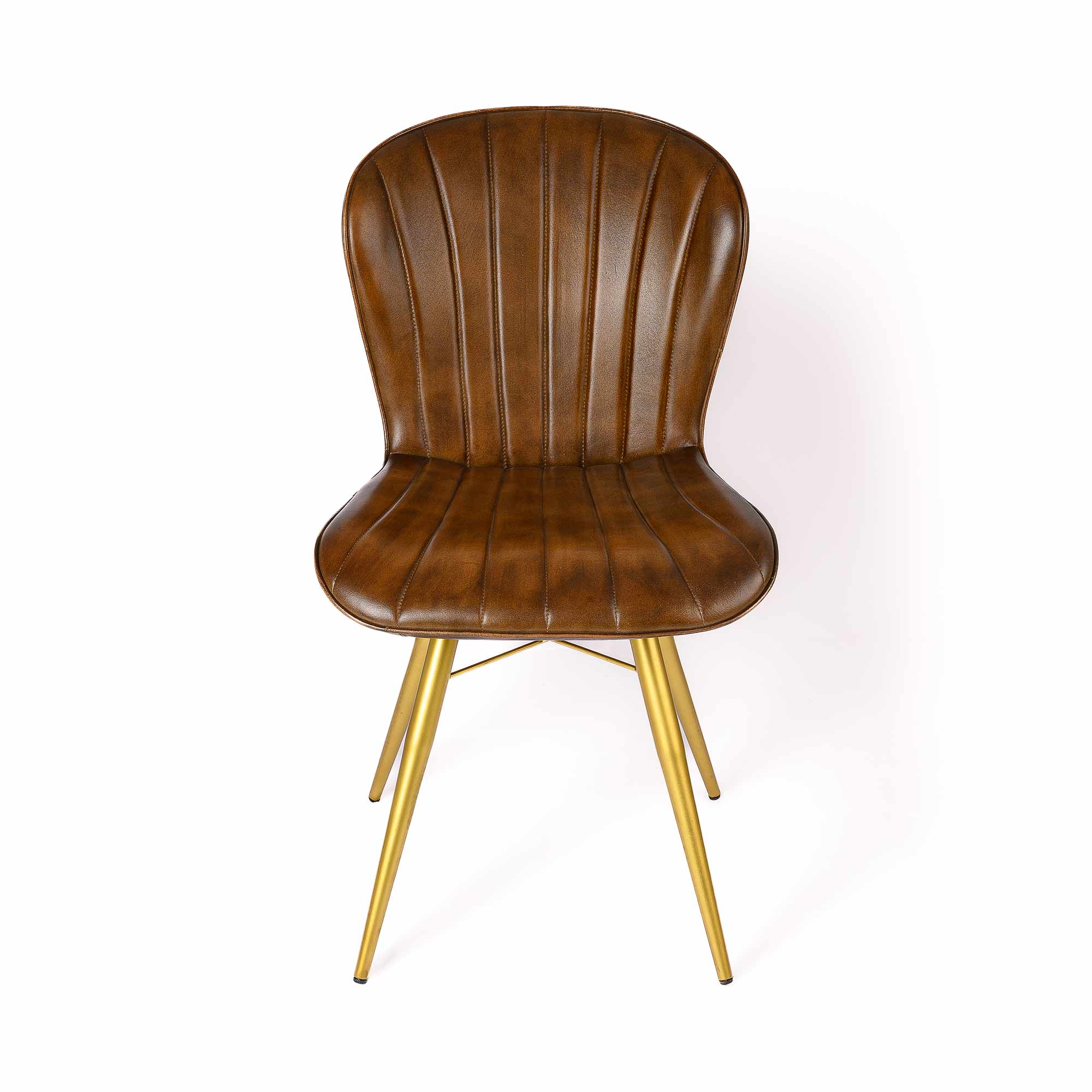Buy Aurum Curve Chair Brown Online in India - Three Sixty Leather