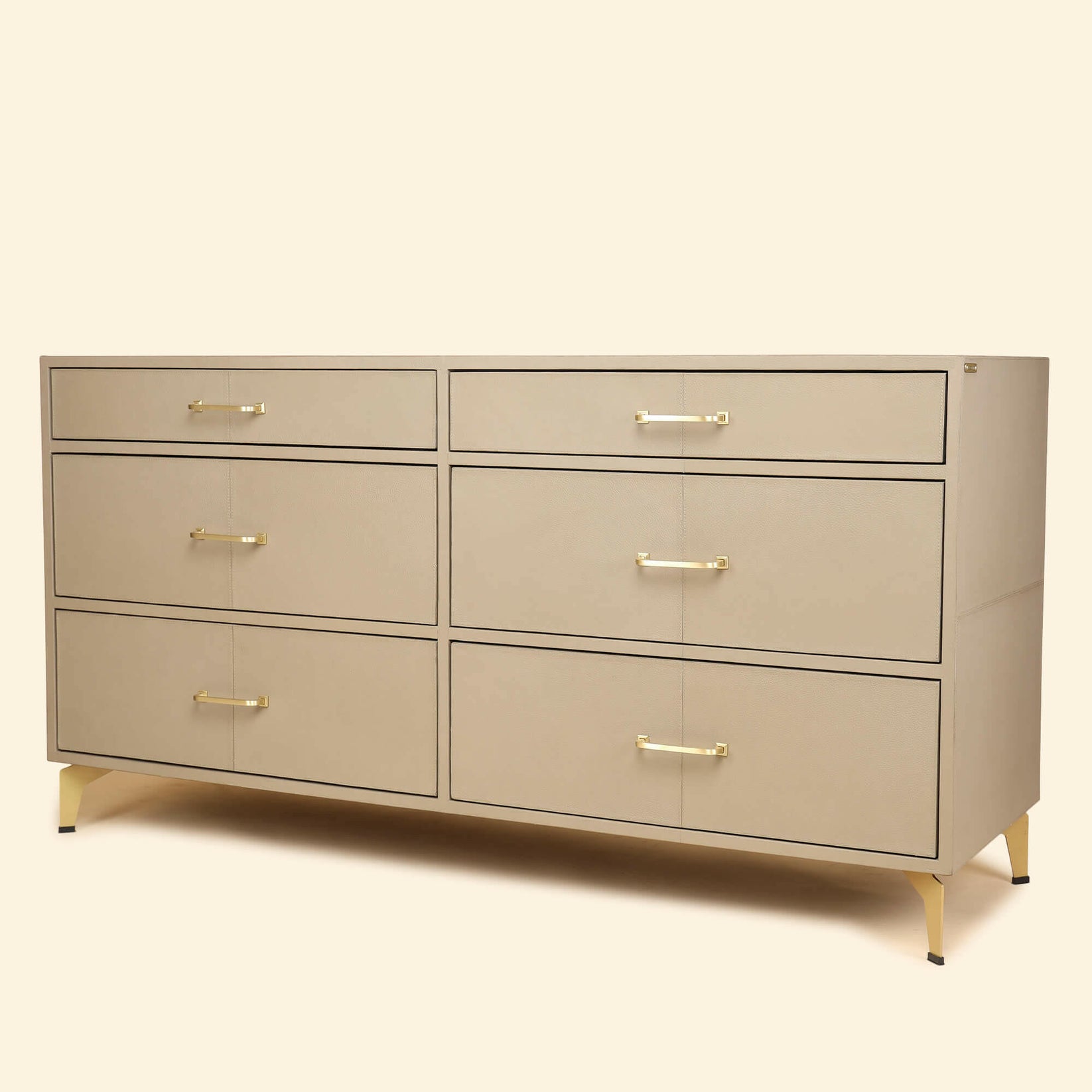 Chest of Six Drawers - Taupe – Three Sixty Leather