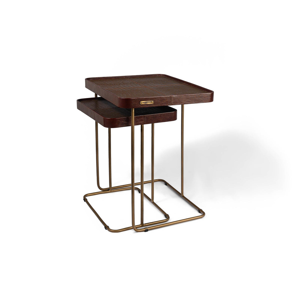 Buy Coffee Nested Table In Brown Online - Three Sixty Leather