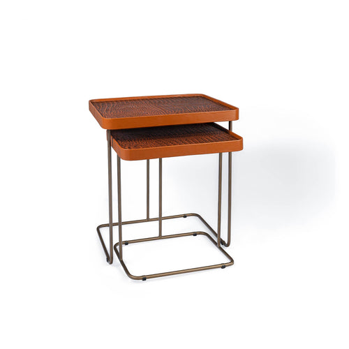 Buy Coffee Nested Table Tan Online in India - Three Sixty Leather
