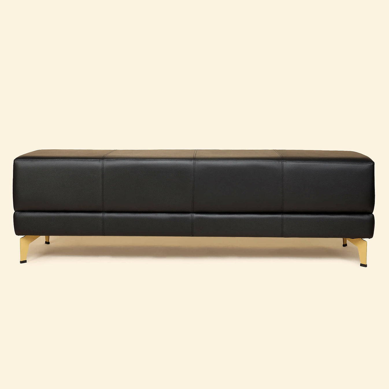 Leather Bench In Black Colour – Three Sixty Leather
