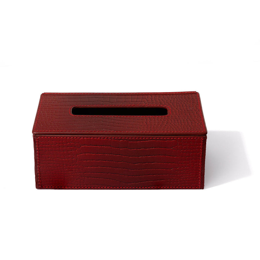 Sterling Tissue Box Holder Maroon