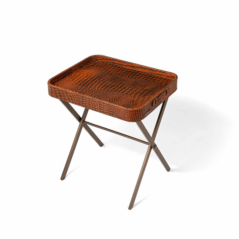 Buy Butler Tray Stand Online in India - Three Sixty Leather