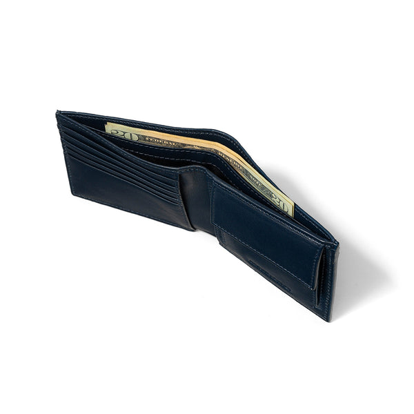 Buy Vertex Men's Leather Wallet Blue Online - Three Sixty Leather